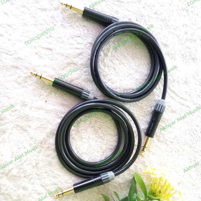 Jual Kabel Speaker Monitor Studio TRS to TRS Balance to Balance Hitam ...