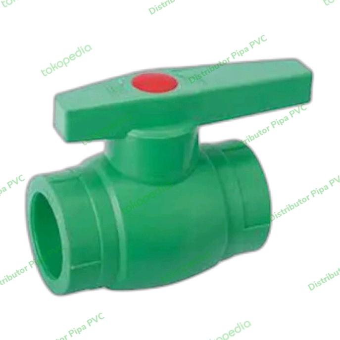 Jual STOP KRAN BALL VALVE PPR 1 INCH KRAN 32MM FITTING PPR PIPA PPR di ...