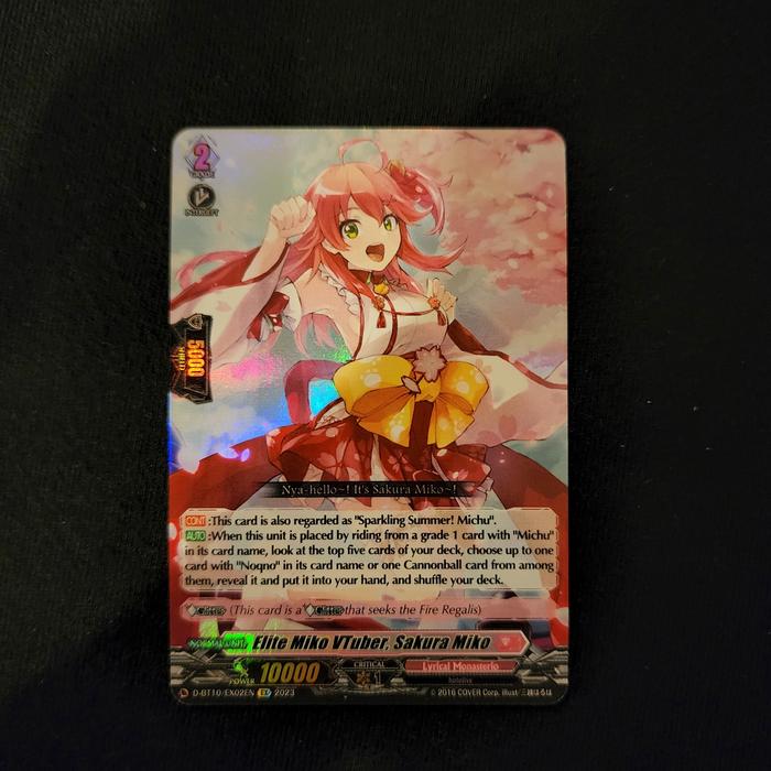 Jual Vanguard Elite Miko VTuber, Sakura Miko D-BT10/EX02 EN (EX) - Kota ...
