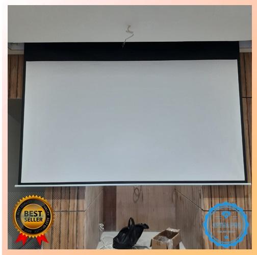Jual Screen proyektor motorized 300" - Layar proyektor 6 meter ...