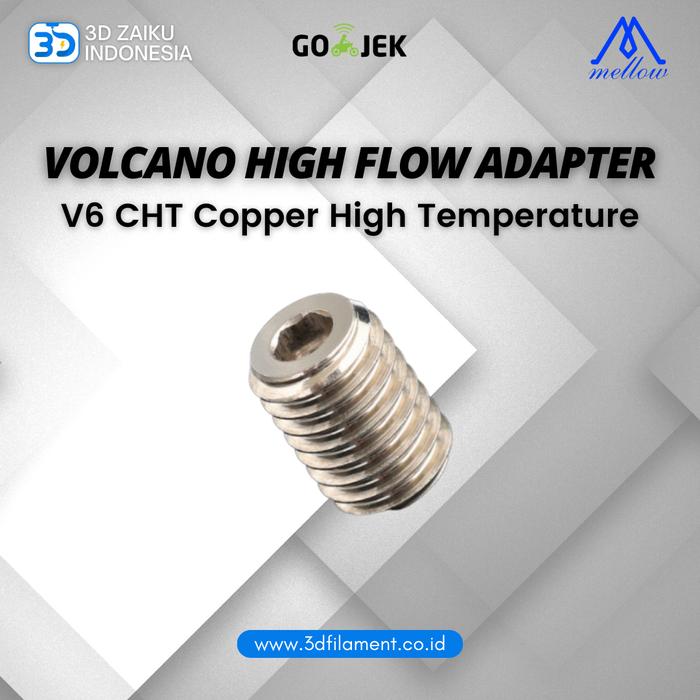 Jual Mellow E3D V6 CHT Volcano High Flow Adapter Copper High Temperature - Jakarta Barat - 3D ...