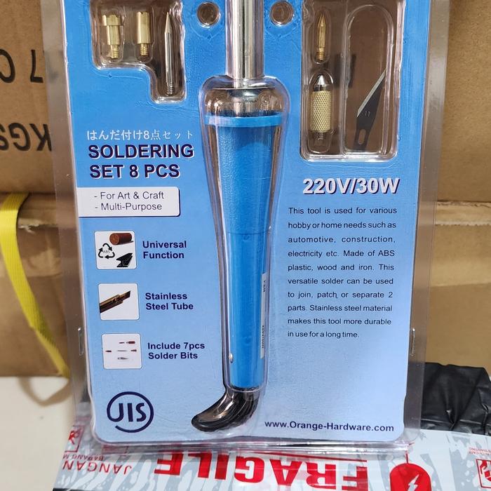Jual SOLDER MULTIFUNGSI ORANGE 30 WATT SOLDERING SET 8PCS - Jakarta ...
