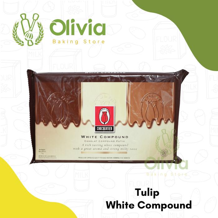 Jual Tulip White Chocolate Compound Cokelat Coklat Putih Batang 1 Kg ...