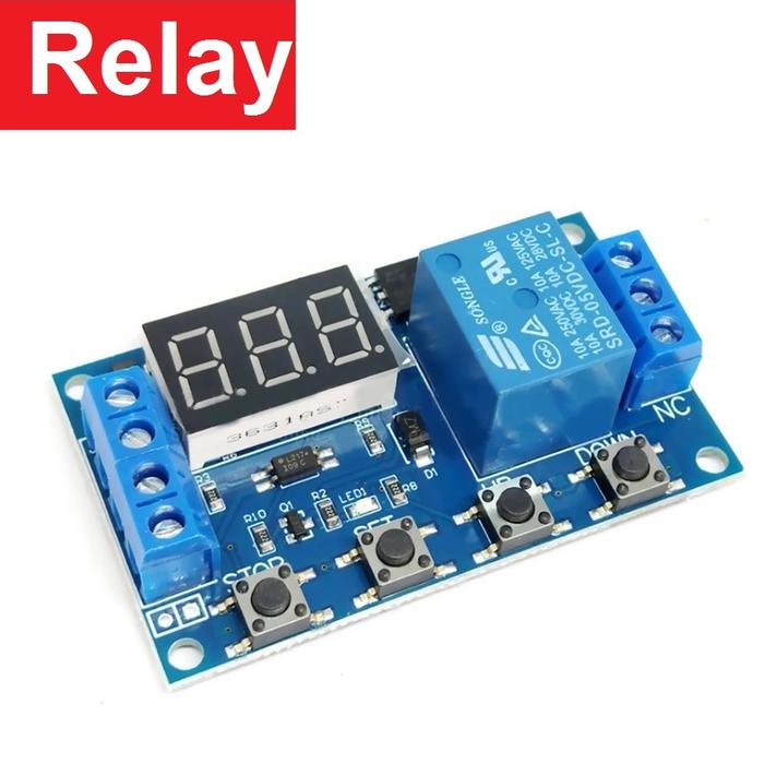 Jual Relay Timer Delay Modul Display 4Tombol Digital DC Time Module ...