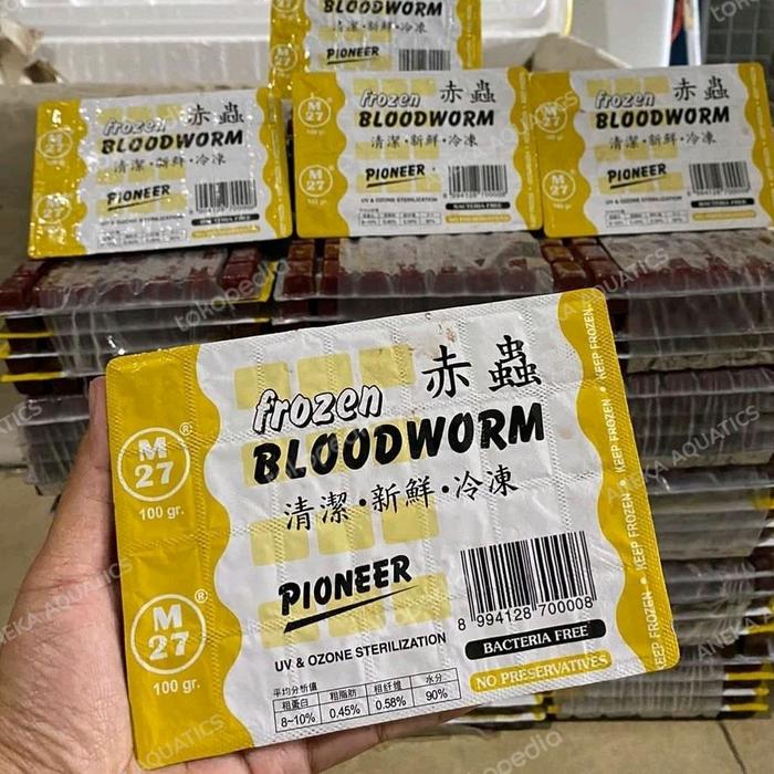Jual CACING BEKU / FROZEN BLOODWORM PIONEER 100GR - Kota Bekasi - ANEKA ...