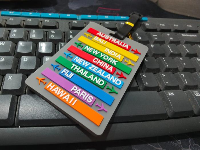 Jual Travel Luggage Tag Label Koper DESTINATION jadi mudah dikenal ...
