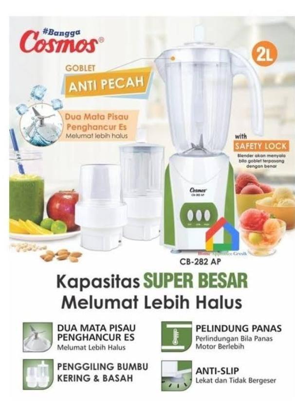 Jual Cosmos CB-502-APC Blender 2 In 1 Chopper Daging Gelas Plastik 2 ...