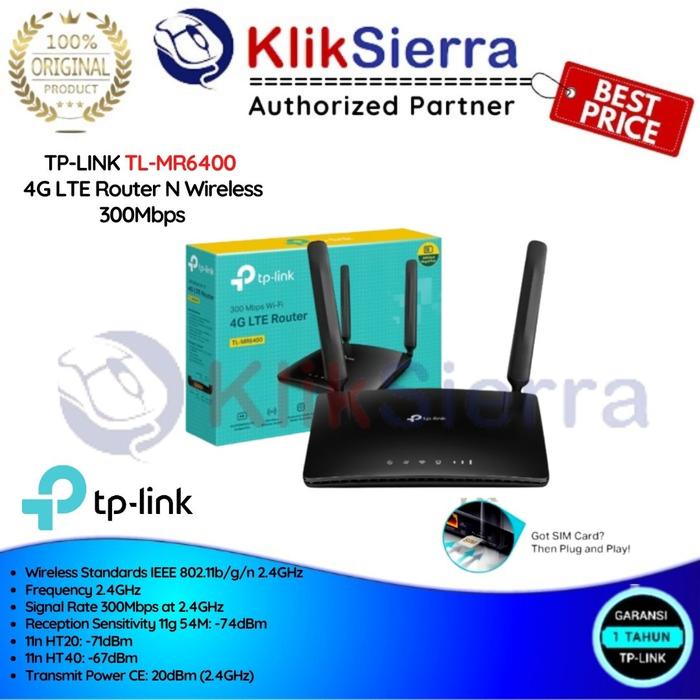 Jual TP-LINK TL-MR6400 4G LTE Router N Wireless TPLINK 300Mbps ...