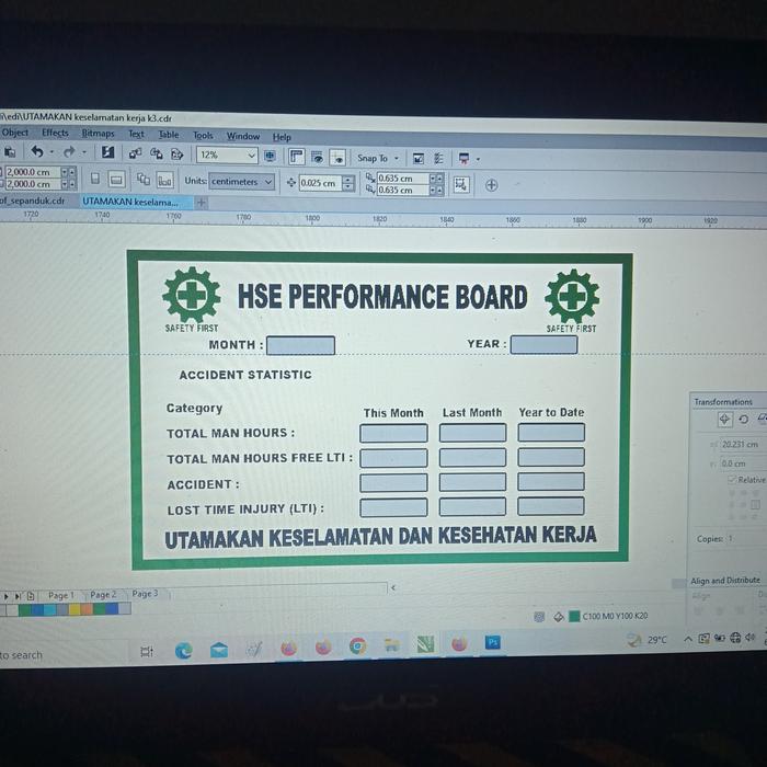 Jual banner / Spanduk HSE performance board #safety first #k3 - Jakarta Pusat - EGRAFIKA ...