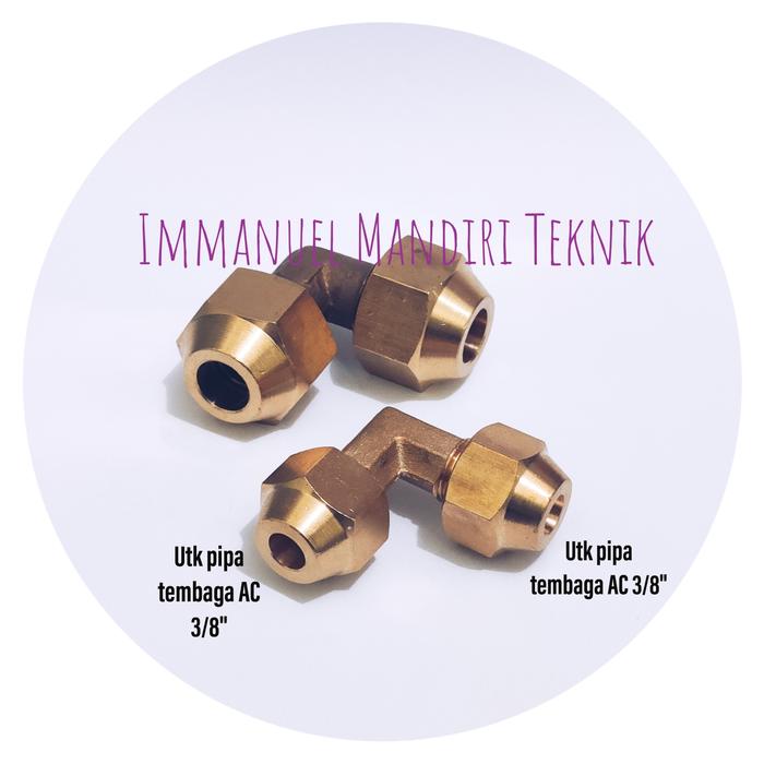 Jual Double nepel AC 3/8 elbow / Double nipple AC 3/8 elbow - set ...