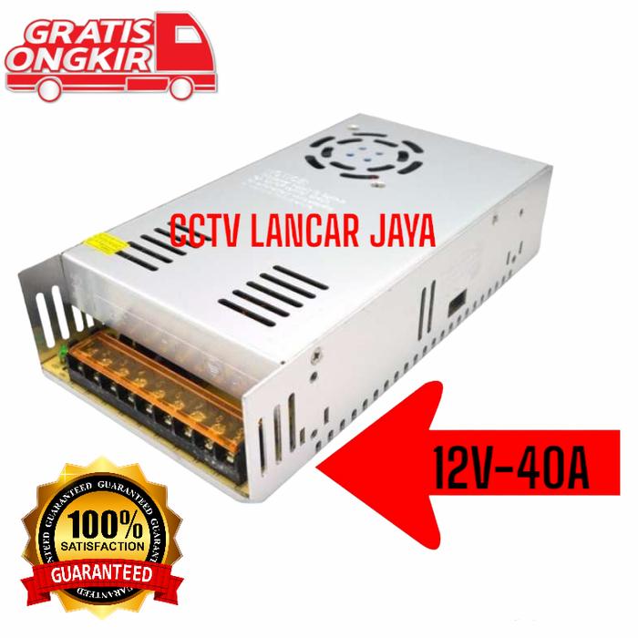 Jual power supply 12v 40a psu adaptor switching 12v 40a body slim - Jakarta Utara - CCTV LANCAR ...