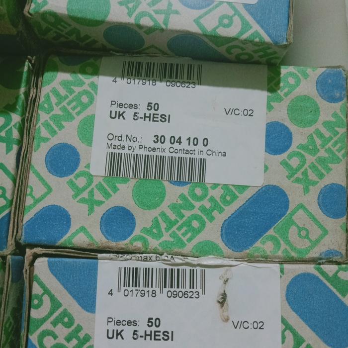 Jual FUSE MODULAR TERMINAL BLOCK PHOENIX CONTACT UK5-HESI 3004100 ORIGINAL - Kota Bandung ...
