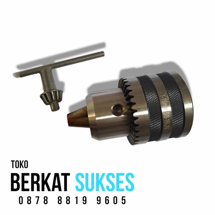 Jual Drill Chuck Kepala Bor 1 - 16 MM Model Drat Ukuran 5/8 Unf Merk ...