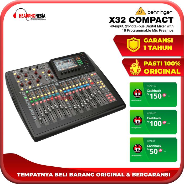 Jual BEHRINGER X32 COMPACT 40-Input, 25-Bus Digital Mixing Console - Jakarta Barat ...