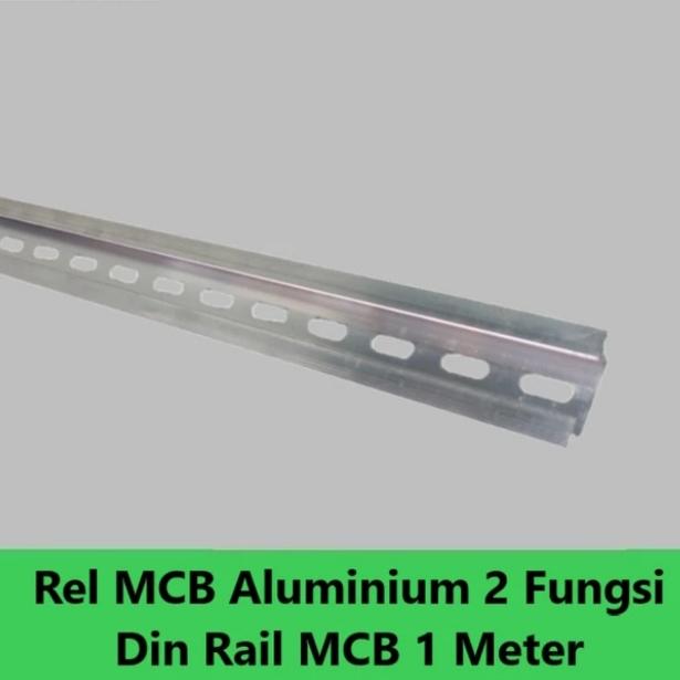 Jual Rel MCB Alumunium 2 Fungsi / Din Rail MCB Alumunium 1 Meter ...