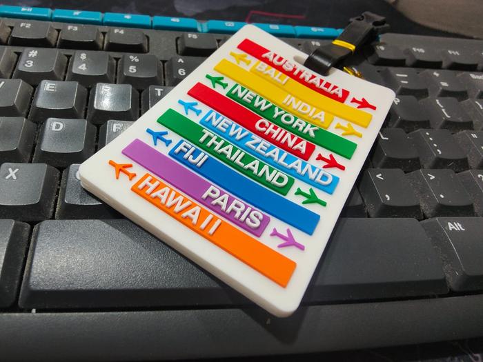 Jual Travel Luggage Tag Label Koper DESTINATION jadi mudah dikenal ...