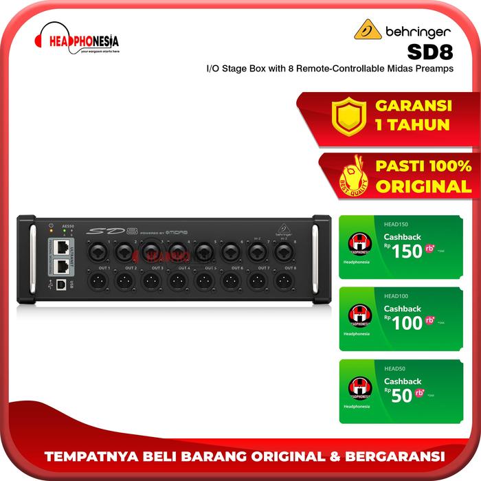 Jual Behringer SD8 8-channel Stage Box Midas Preamps - Jakarta Barat - Headphonesia | Tokopedia