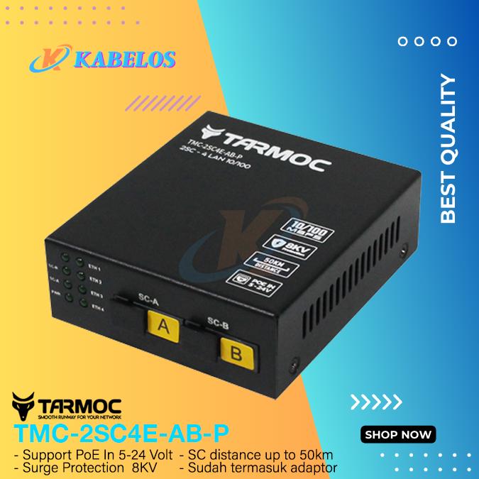 Jual Tarmoc TMC-2SC4E-AB-P | Media Converter 2 FO 4 LAN 10/100 POE IN 5-24V - Jakarta Pusat ...