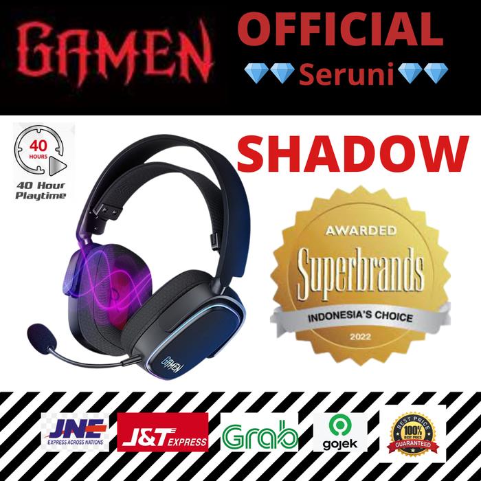 Jual (SERUNI) GAMEN Gaming Wireless Headphone Shadow Bluetooth With Mic ...