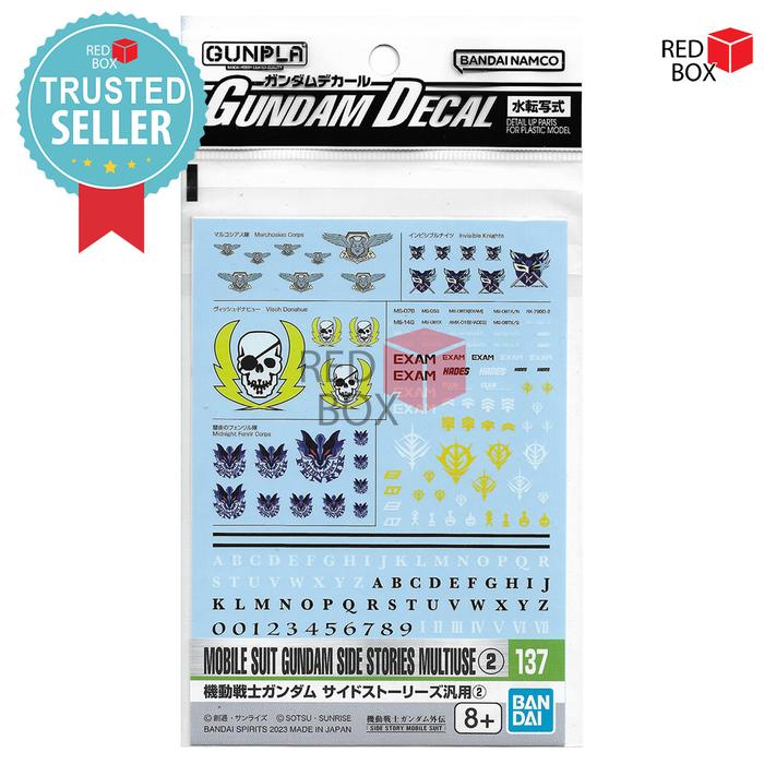 Jual Bandai Decal HG 1/144 Gundam MS Side Stories Multiuse 2 No 137 ...