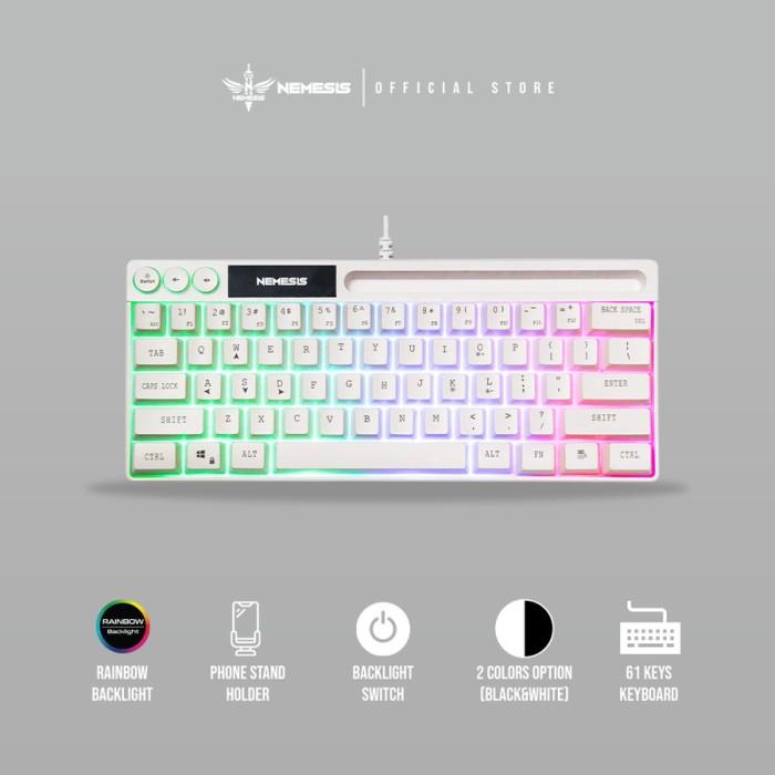 Jual Keyboard NYK Nemesis Eris K-06 K06 RGB | Keyboard Gaming - Putih ...