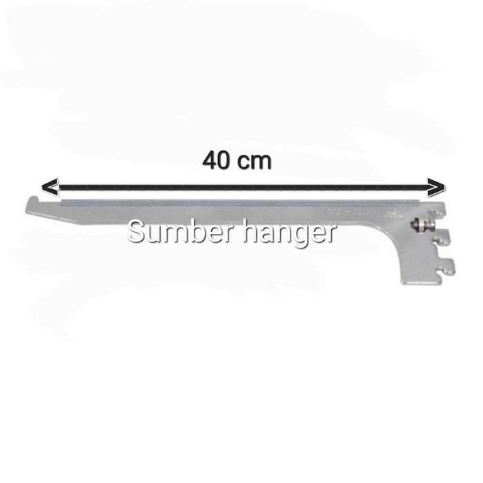 Jual Daun bracket kaca 40cm (import) | Daun penyangga rak 40cm ...