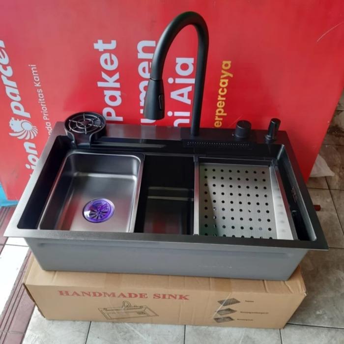 Jual Kitchen Sink Luxury Stainless 7546 Black/Sink Viral - Jakarta ...