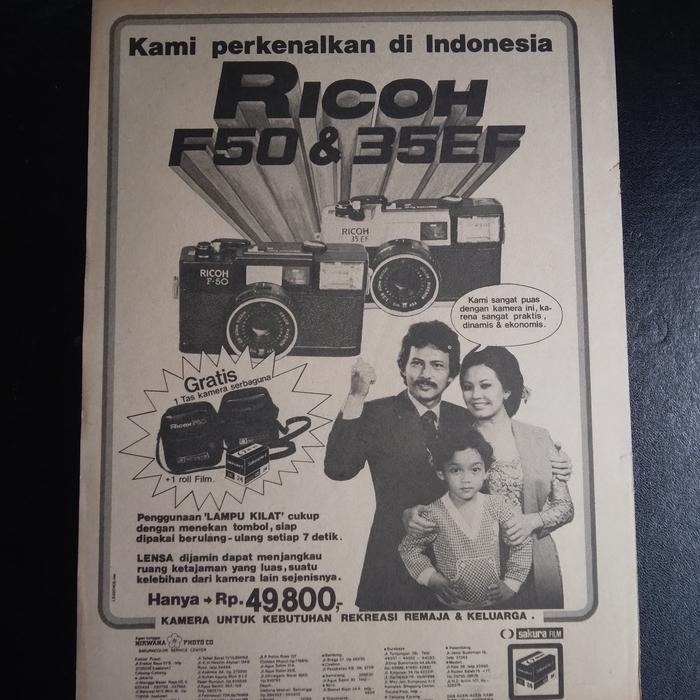 Jual iklan jadul Kamera Ricoh copotan majalah lawas original - Kab ...