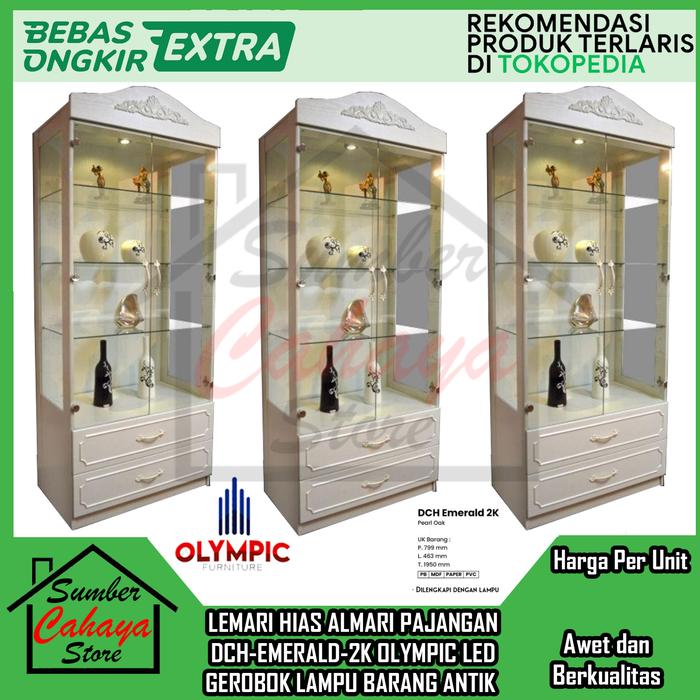 Promo [Instant] Lemari Hias Almari Pajangan DCH EMERALD 2K Olympic Led ...