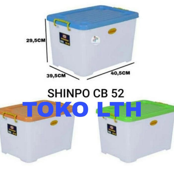 Jual CONTAINER BOX 52 LITER CARAVAN CB52 SHINPO SIP142 CB 52 KOTAK RODA ...