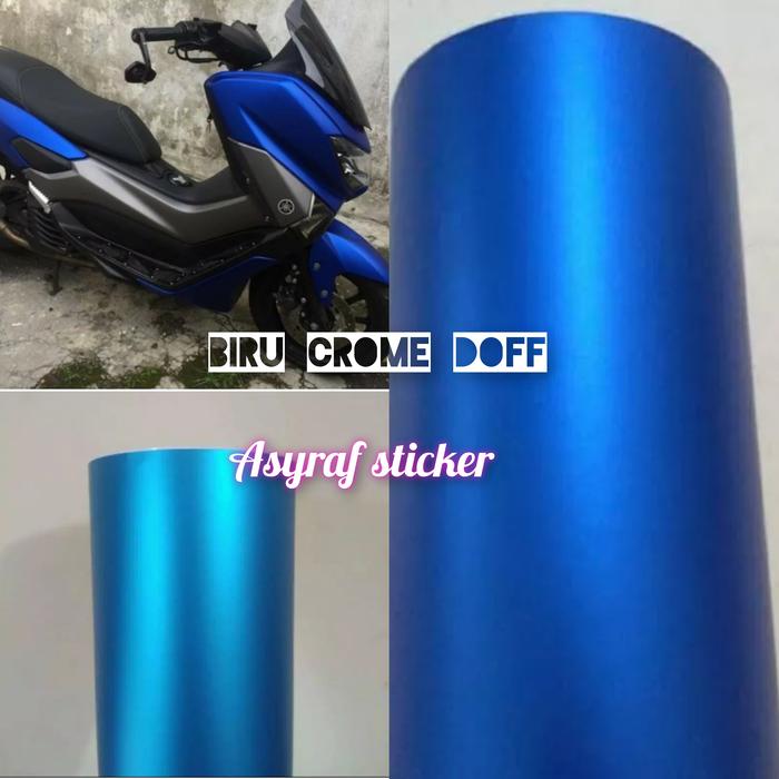 Jual SKOTLET STIKER MOTOR WARNA BIRU CROME DOFF STICKER WARNA BIRU ...