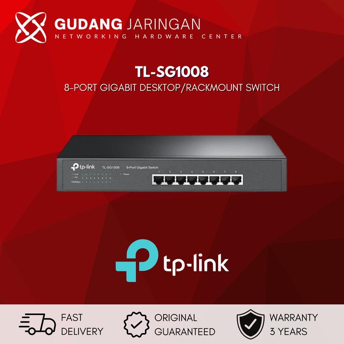 Jual TP-LINK TL-SG1008 8-Port Gigabit Desktop/Rackmount Switch TPLINK ...