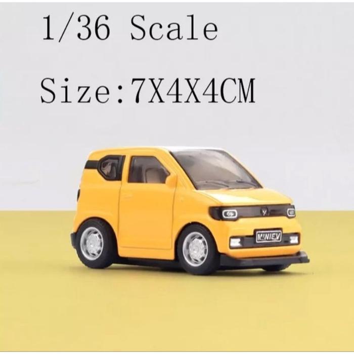 Promo MAT01 Miniatur Mobil Metal Mini Wuling EV Diecast Pajangan Topper ...