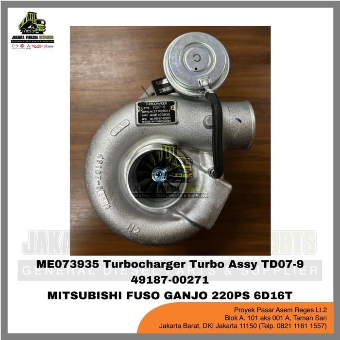 Jual TURBOCHARGER TURBO ASSY TD07-9 49187-00271 MITSUBISHI FUSO GANJO 6D16 - Jakarta Barat ...