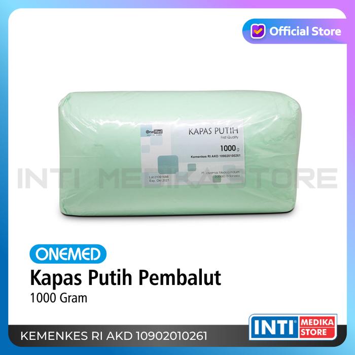 Jual ONEMED - Kapas Putih Pembalut 1000gram / Kapas Putih 1 kg - Kota ...