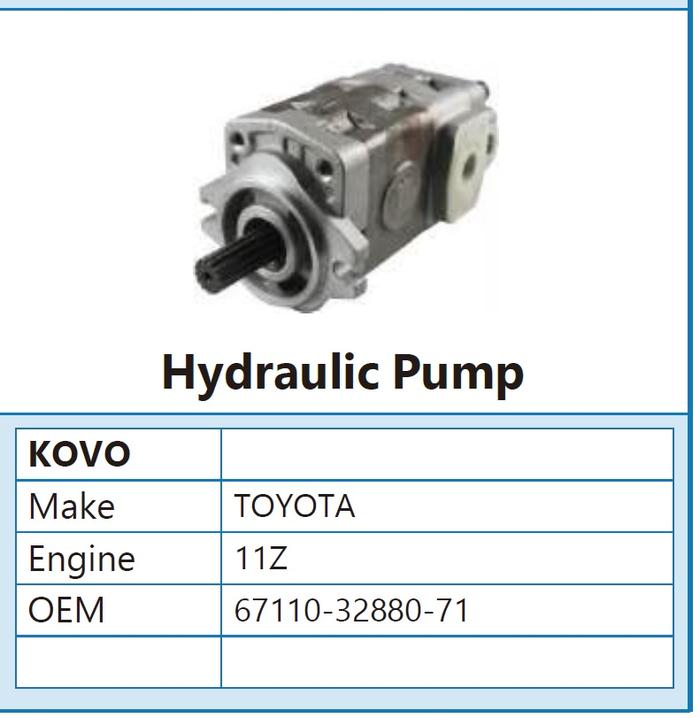 Jual POMPA HIDROLIK HYDROLIC PUMP FORKLIFT TOYOTA 5FD35-45 PN67110-32880-71 - Jakarta Utara ...