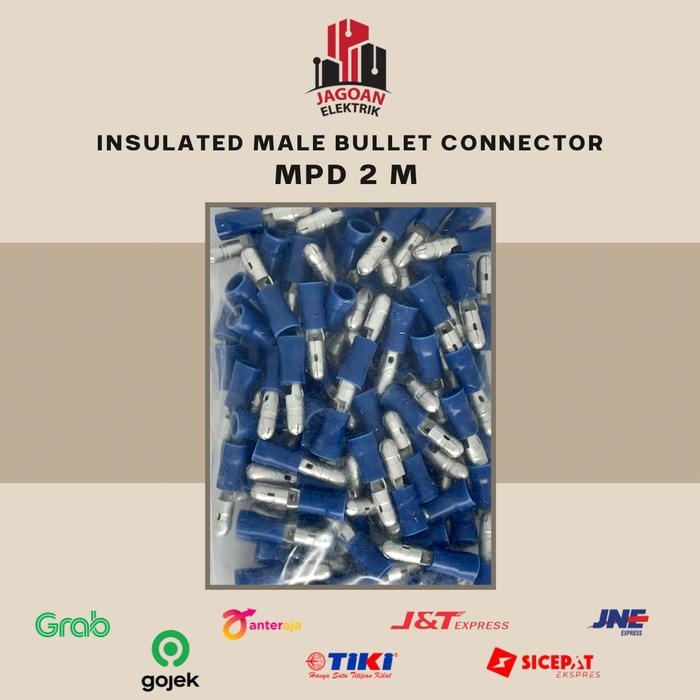 Jual Skun Insulated Male Bullet Connector MPD 2M / F-2,5A (BLUE ...