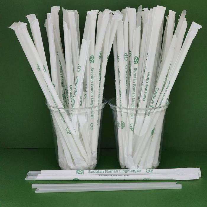 Jual Pla Straw - Cassava Straw - Sedotan Singkong - 6 Mm X 20 Cm - 100 ...