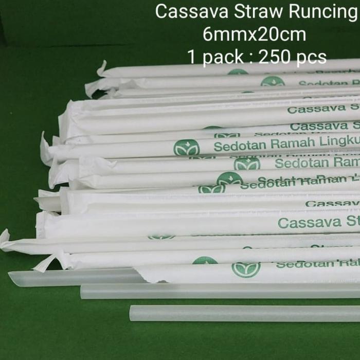 Jual Pla Straw - Cassava Straw - Sedotan Singkong - 6 Mm X 20 Cm - 100 ...