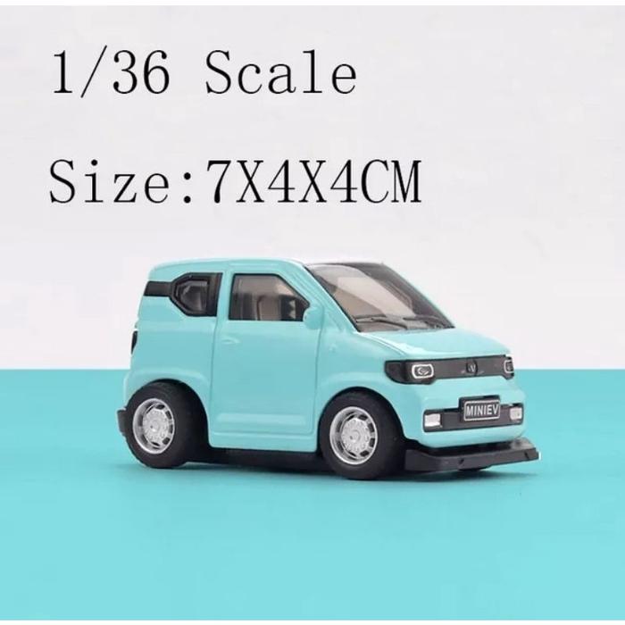 Promo MAT01 Miniatur Mobil Metal Mini Wuling EV Diecast Pajangan Topper ...