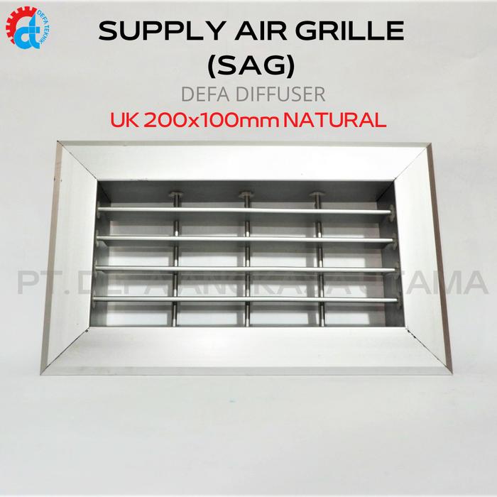 Jual Supply Air Grille SAG/Grill AC UK 20x10cm (200x100mm) Natural ...