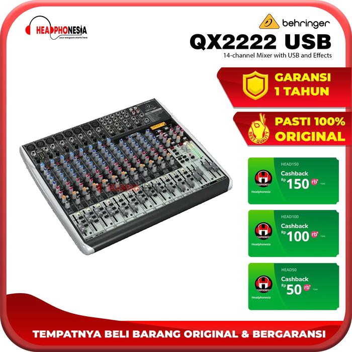 Jual Behringer Xenyx QX2222USB - 22 Channel Mixer with USB and Effects ...