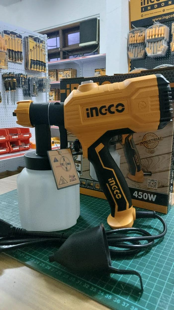 Jual Spray Gun Listrik Elektrik Alat Semprot Cat 450watt INGCO SPG3508 ...