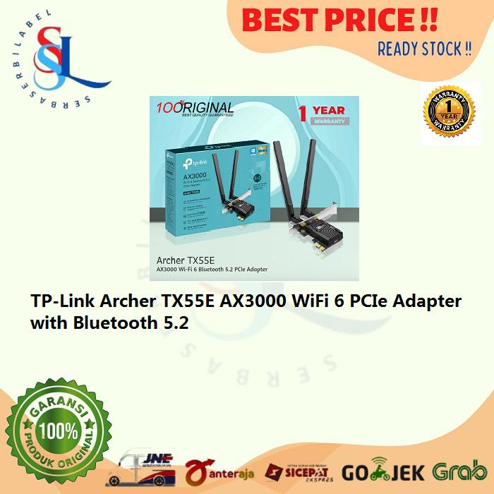 Jual TP-Link Archer TX55E AX3000 WiFi 6 PCIe Adapter with Bluetooth 5.2 ...