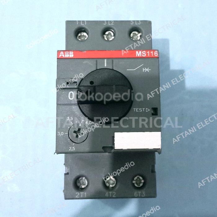 Jual MOTOR PROTECTION CIRCUIT BREAKER ABB MS116 2,5-4,0A ORIGINAL - Jakarta Pusat - AFTA JAYA ...