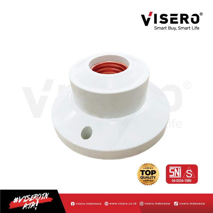 Jual Fitting Plafon / Fitting Lampu E27 Bulat Putih Visero (VPG-109) - Kab. Tangerang - VISERO ...