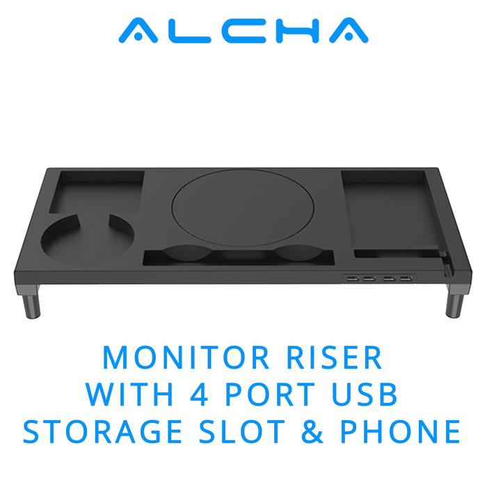 Promo ALCHA MONITOR RISER KM01 STAND AMBALAN MEJA LAPTOP LCD LED ...