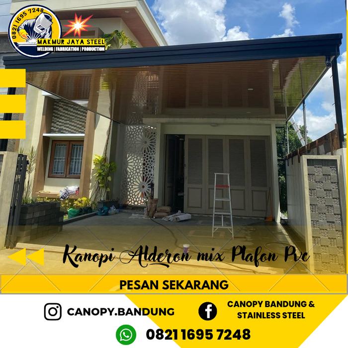 Jual Terbaru Kanopi 2023 model atap alderon kombinasi plafon pvc - Kab ...
