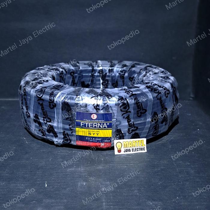 Jual Kabel listrik Nyy 2x1,5mm ETERNA / kabel engkel [ ecer per 1 meter ...