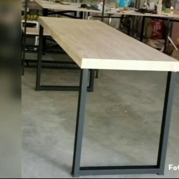 Jual meja kayu kaki besi minimalis 200*60*70 - Kab. Purworejo - Meja ...